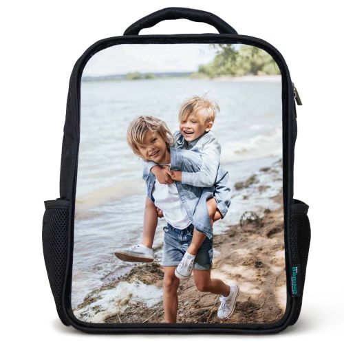 Children's backpack black with own photo | Splash resistant | Order now ...